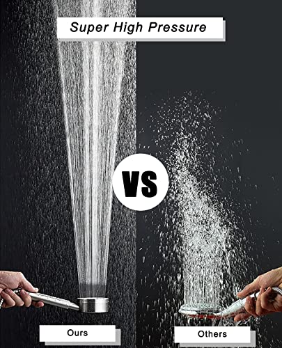 All Metal Shell Handheld Shower, Powerful Handheld Showerhead, OrangeFish Showerhead Replacement SUS304, Anti-Clog Hand Held Showerhead for the Ultimate Shower Experience (ONLY SHOWERHEAD)