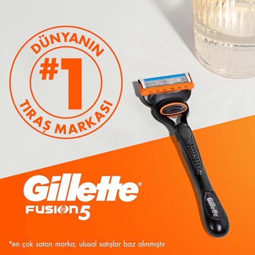 Gillette Fusion5 Razor Blades for Men with 5 Anti-Friction Blades for A Shave You Barely Feel