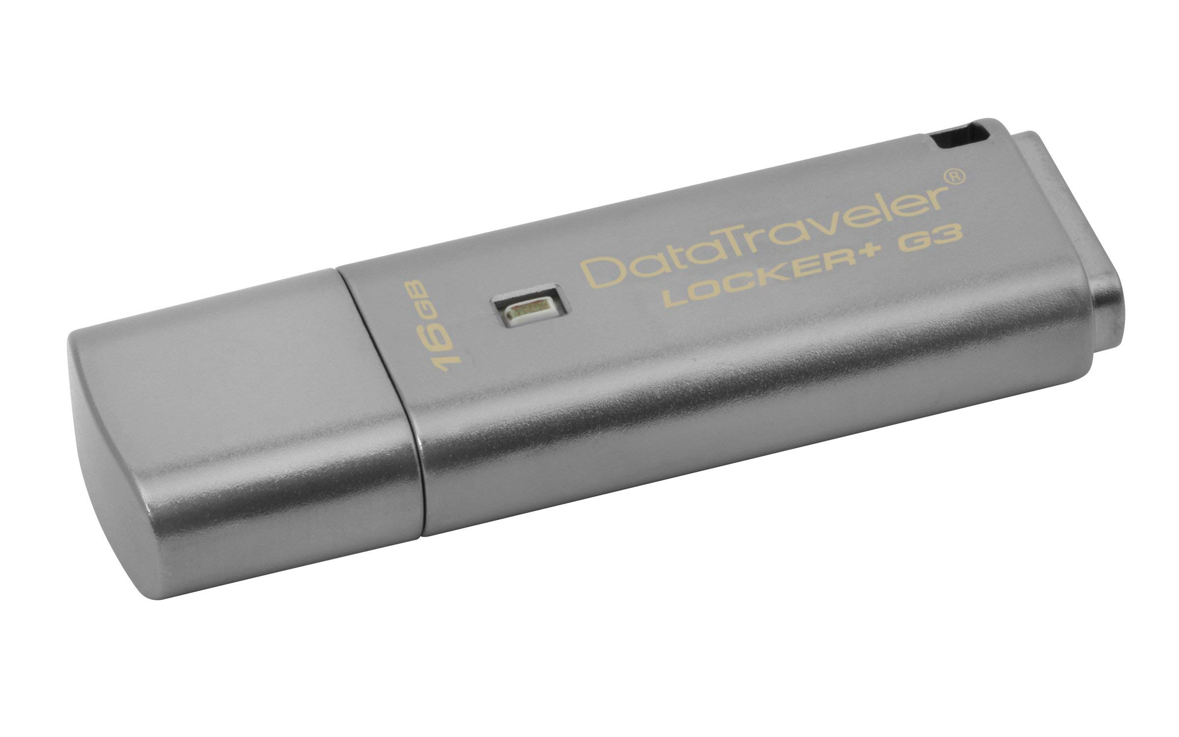 Kingston Digital 16GB Data Traveler Locker + G3, USB 3.0 with Personal Data Security and Automatic Cloud Backup (DTLPG3/16GB)