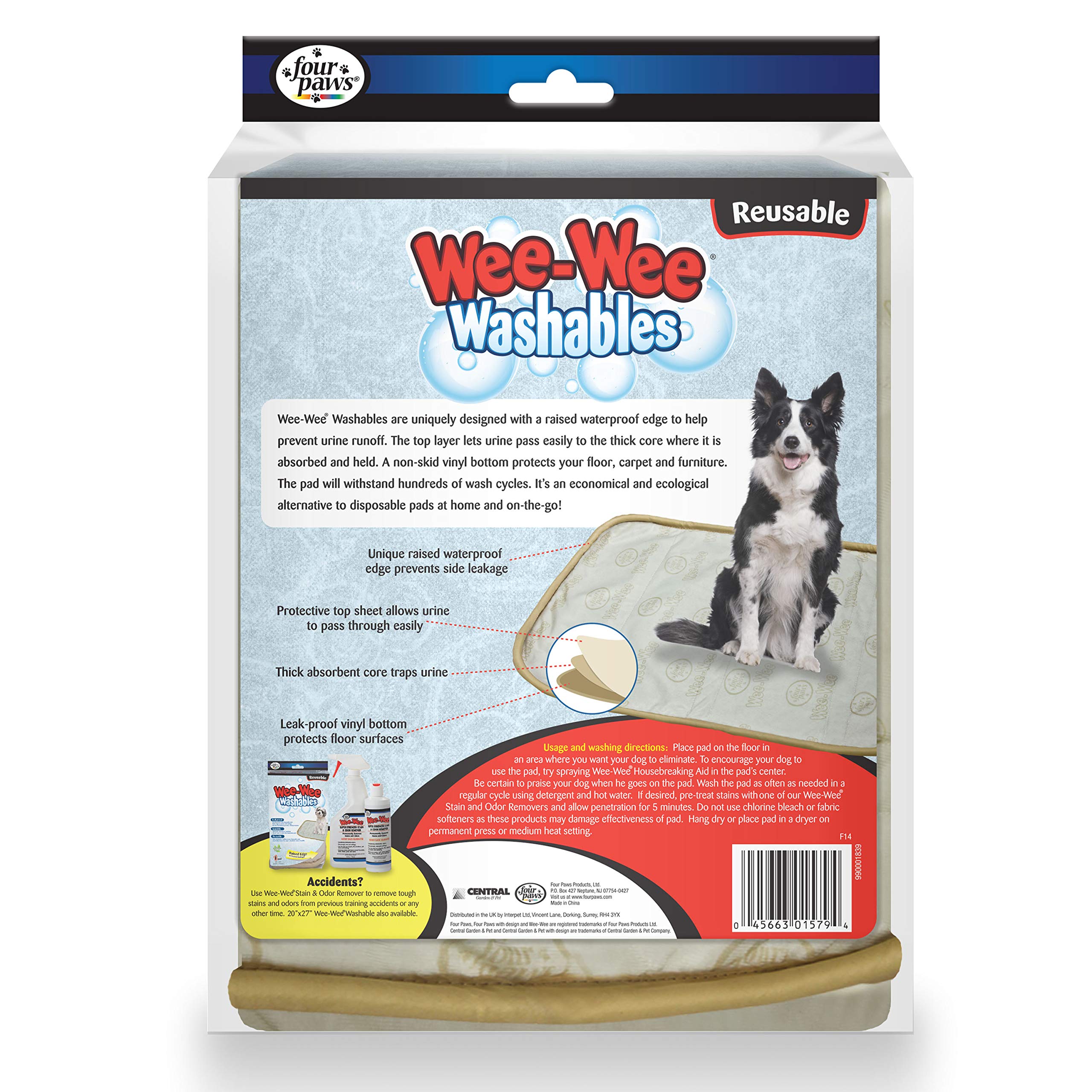 Four Paws Wee-Wee Washable Puppy Pad 30 X 32 Inches (1 Count)