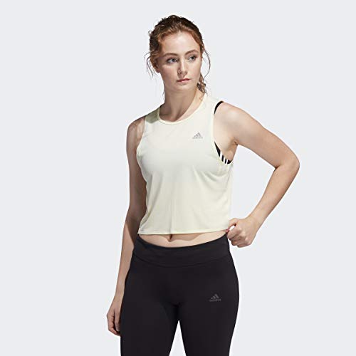 adidas Women's Own The Run Cooler Tank, Yellow Tint, Large