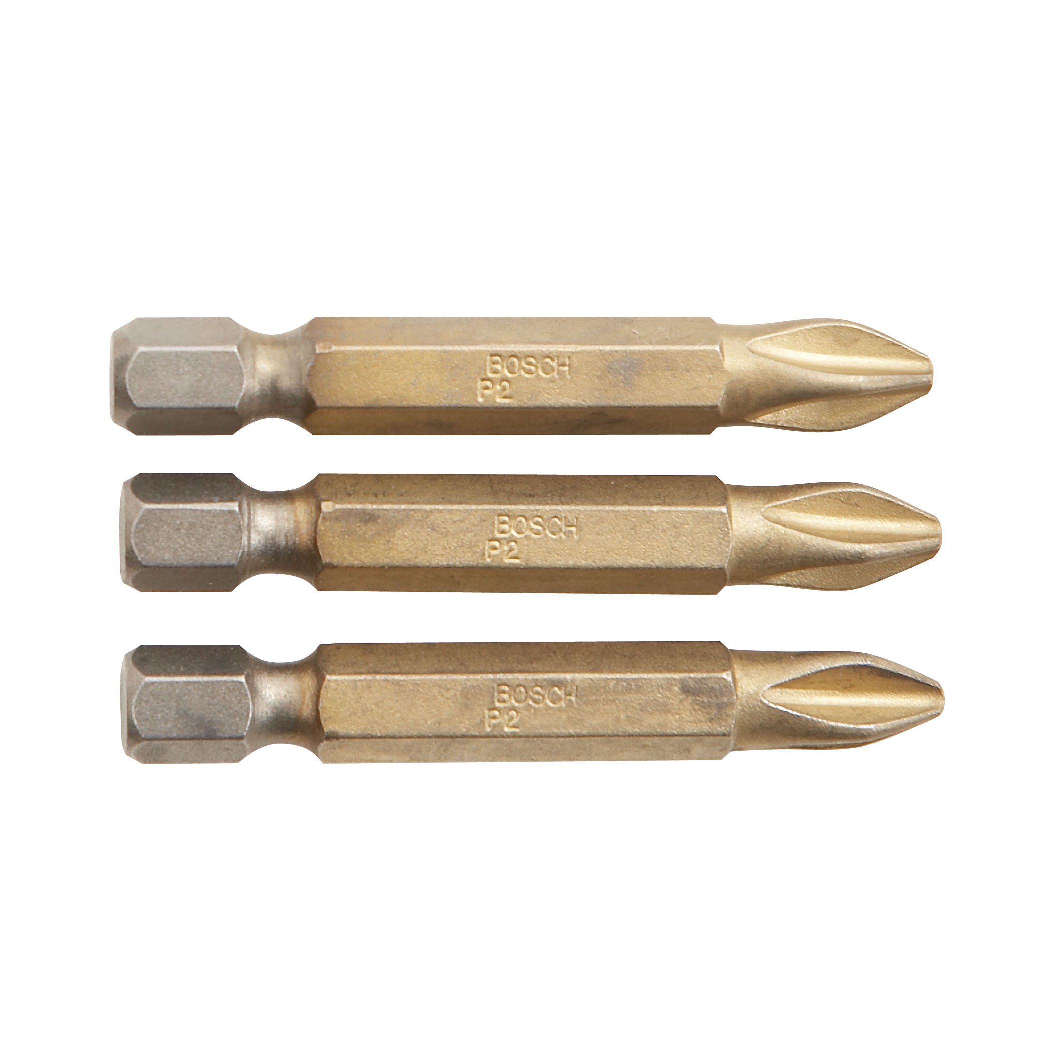 Bosch TDP2203 2-Inch P2 TiN Screw Bit, 3 Pack