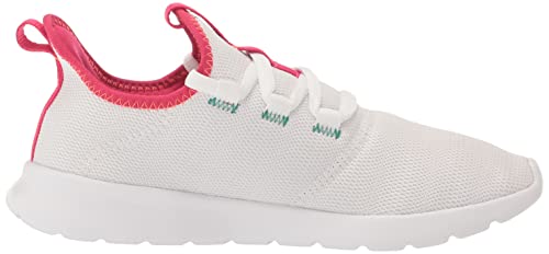 adidas Women's Cloudfoam Pure 2.0 Running Shoe, FTWR White/Bold Green/Vivid Berry, 6.5