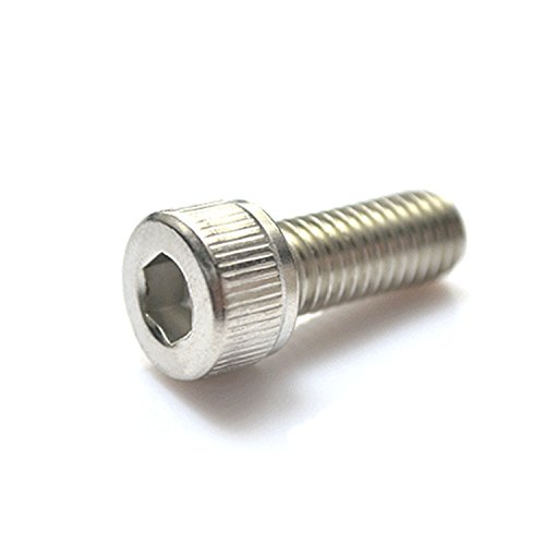 M8 x 10mm Hex Socket Head Cap Screws,Pack 10-Piece,Stainless Steel,Full Thread,Metric,Knuled Head