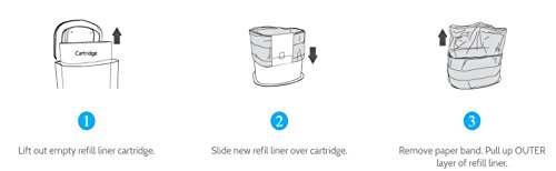 JANM280DAEA - AKORD Slim Adult Diaper Disposal System, White, 12.44x10.51x20.51 Inch