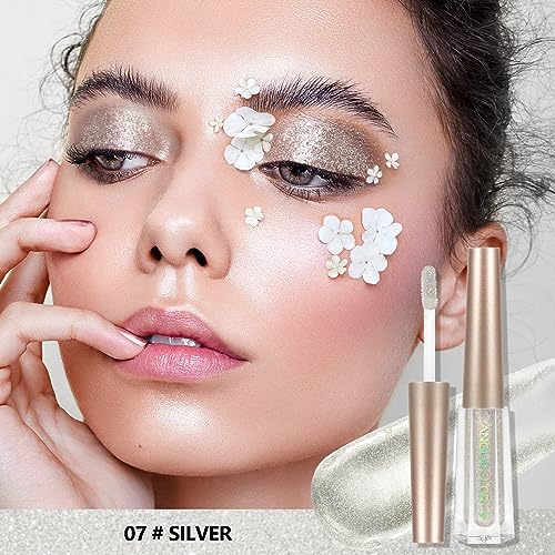 Anglicolor Glitter Eyeshadow Diamond, Liquid Eyeshadow Long-Lasting Quick-Dry, Lightweight Smooth, Shimmer Eyeshadow, Metals Gloss Sparkling Eyeliner Pen, Cosmetics Gift for Girls and Women