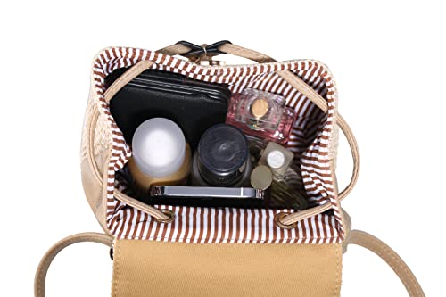 Brand: SEVEVN This is a cute and fashionable backpack woven in rattan that can also be carried by hand. (beige)