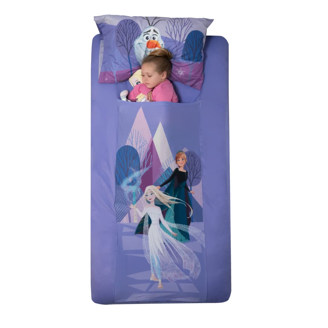 Franco Disney's Frozen Kids Bedding Super Soft Compression Snuggle (TM) Sheets, Twin, (Official Disney Product)