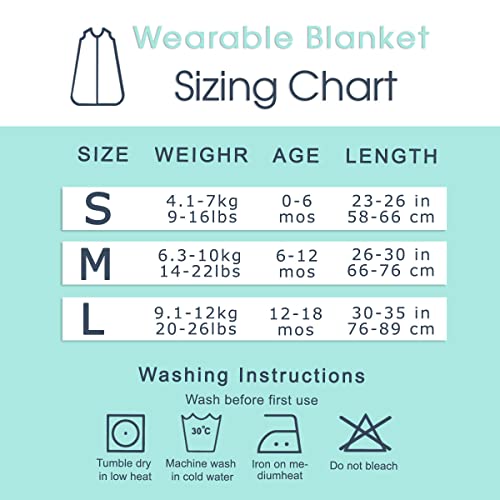 Jeroray Wearable Blanket-Stretchy Sleeping Bag,(0-6 Months) TOG 1.0,2-Pack,2 Way Zipper,Unisex,Owl&Solid Grey,Small