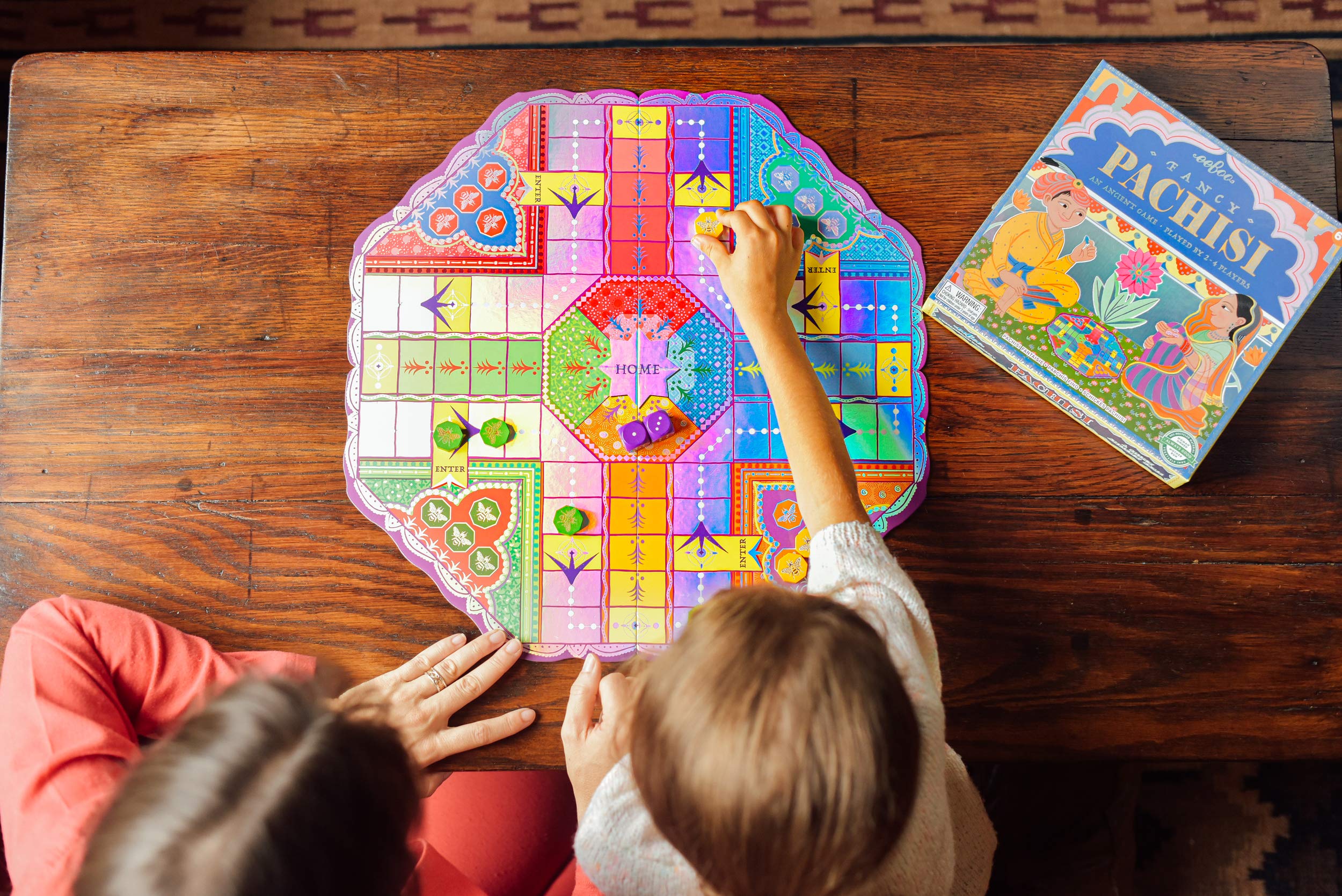 eeBoo: Fancy Pachisi Board Game, Develops Counting and Patience Skills for Children, an Ancient Game, for 2 to 4 Players, Perfect for Ages 6 and up