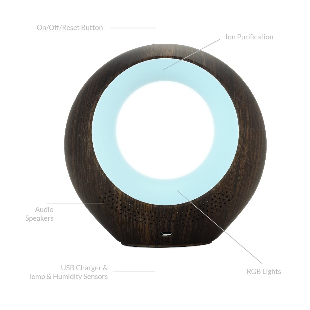 iBaby Airsense Smart Baby Audio Monitor, Temperature, Humidity & VOC Detector, Darkwood