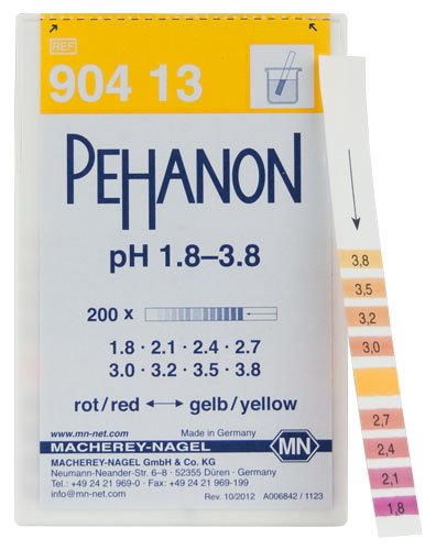 Macherey-Nagel, 90413, Pehanon pH 1.8-3.8, Box of 200 Strip