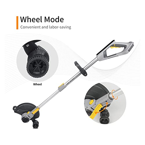 Cordless Lawn Mower 2in1 Lawn Mower Cordless Grass Trimmer LED Display Electric Whipper Strimmer Mowing Machine