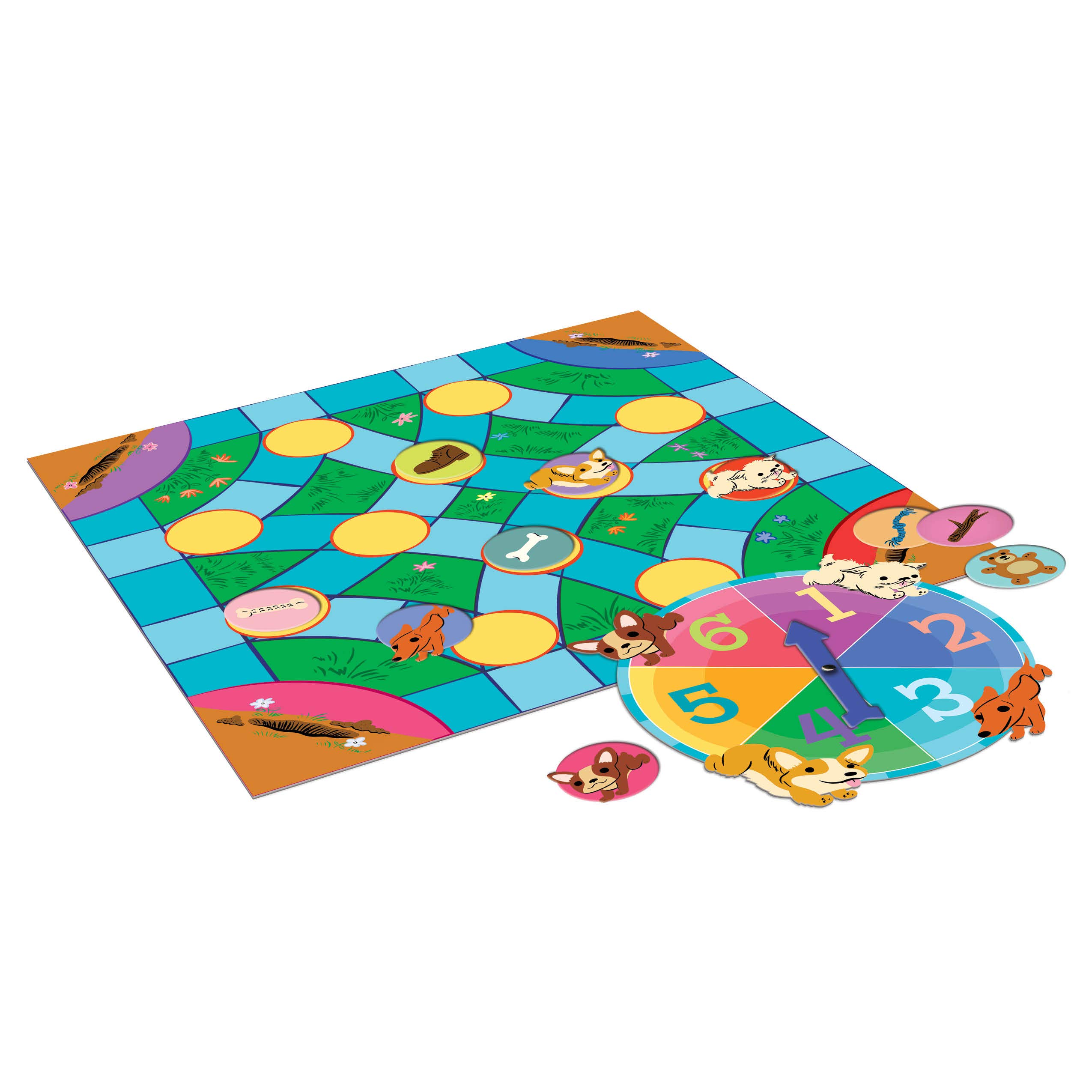 eeBoo: Puppy Fuffle Board Game, Develops Counting, Patience and Problem Solving Skills, A Basic Skills Board Game, Perfect for Ages 4 and up, for 2 to 4 Players