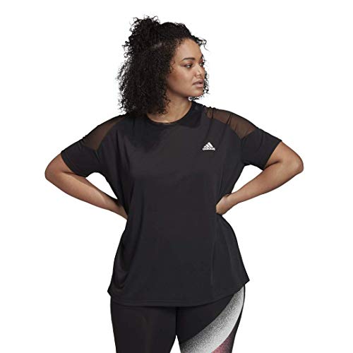 adidas womens Unleash Confidence Tee Black/White 1X