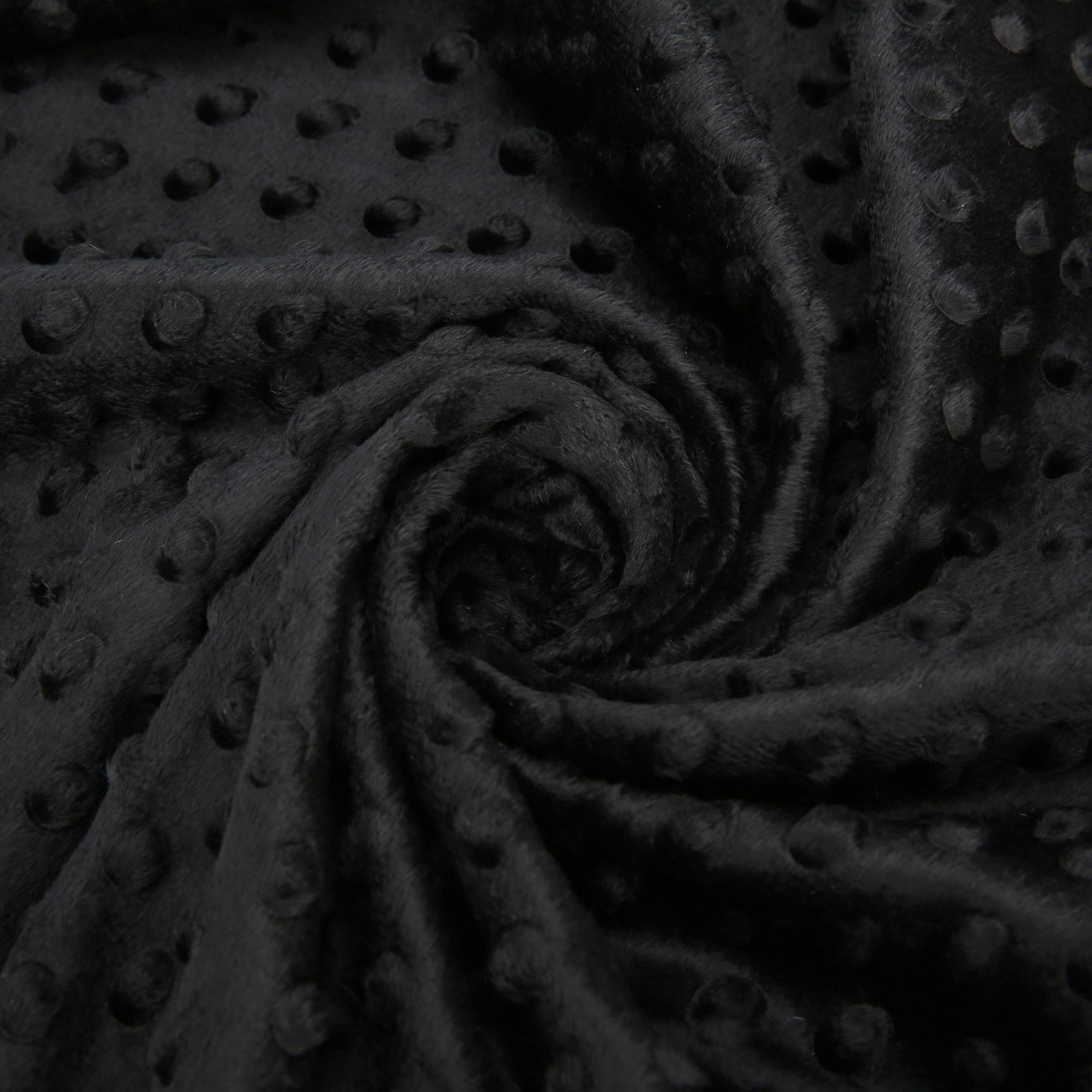Pro Goleem Baby Soft Minky Dot Blanket with Satin Backing Baby Gifts for Boys and Girls (Black, 30’’ x 40’’)