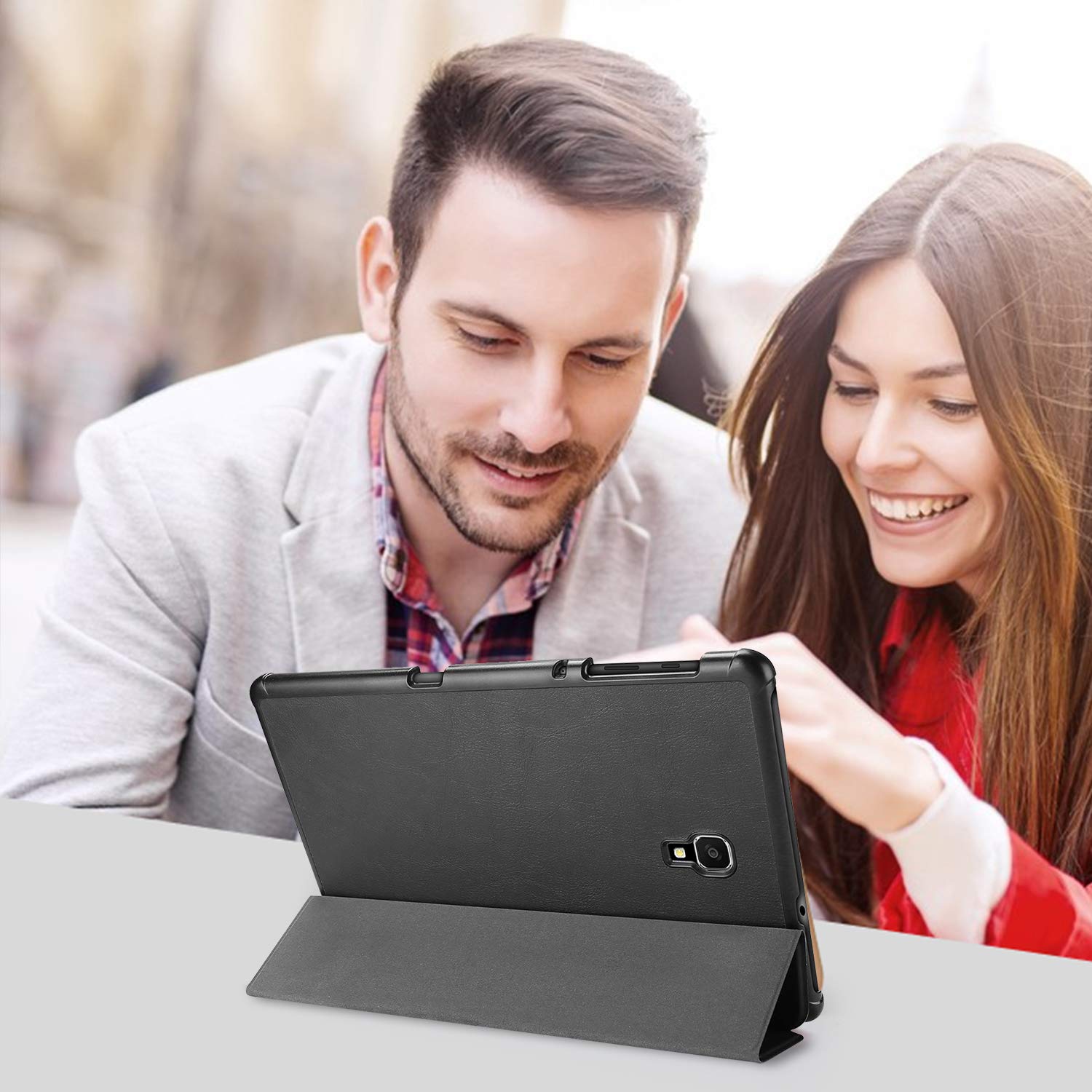 ProCase Slim Case for Galaxy Tab A 10.5 2018 T590 T595 T597, Light Stand Hard Shell Cover Protective Case for Galaxy Tab A 10.5-Inch Tablet SM-T590/T595/T597 -Black