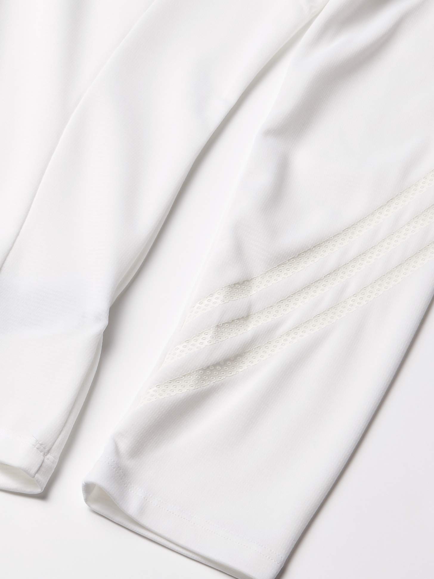 adidas Golf No-Show Mock Long Sleeve Tee, White, Medium