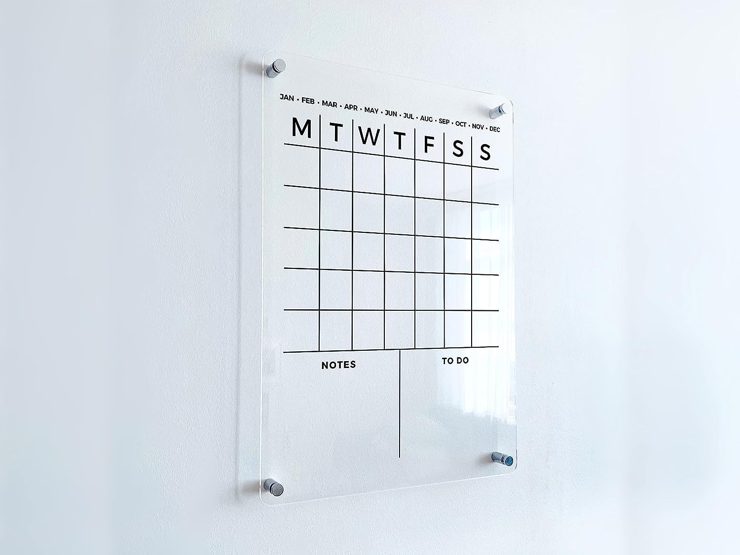 Acrylic Wall Calendar 2024 - Personalized Calendar 2024, Vertical Wall Calendar, Monthly and Weekly Calendar, Housewarming Gift