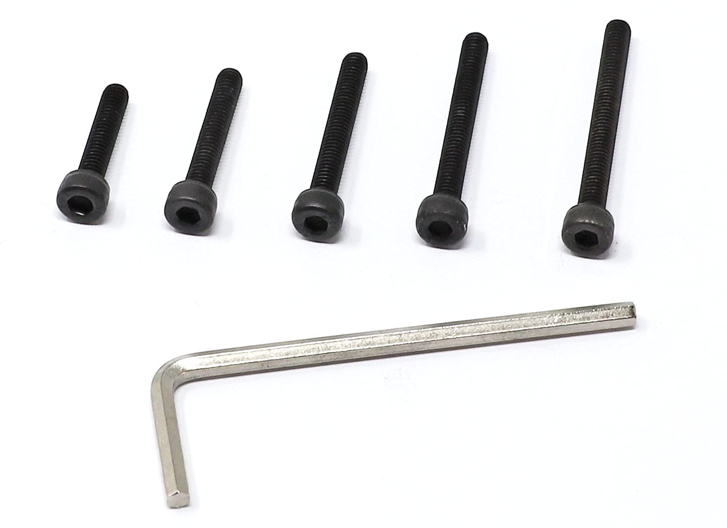 iexcell 50 Pcs M4 x 20/25/30/35/40 Alloy Steel 12.9 Grade Hex Socket Head Cap Screws Bolts Assortment Kit, Black Oxide Finish