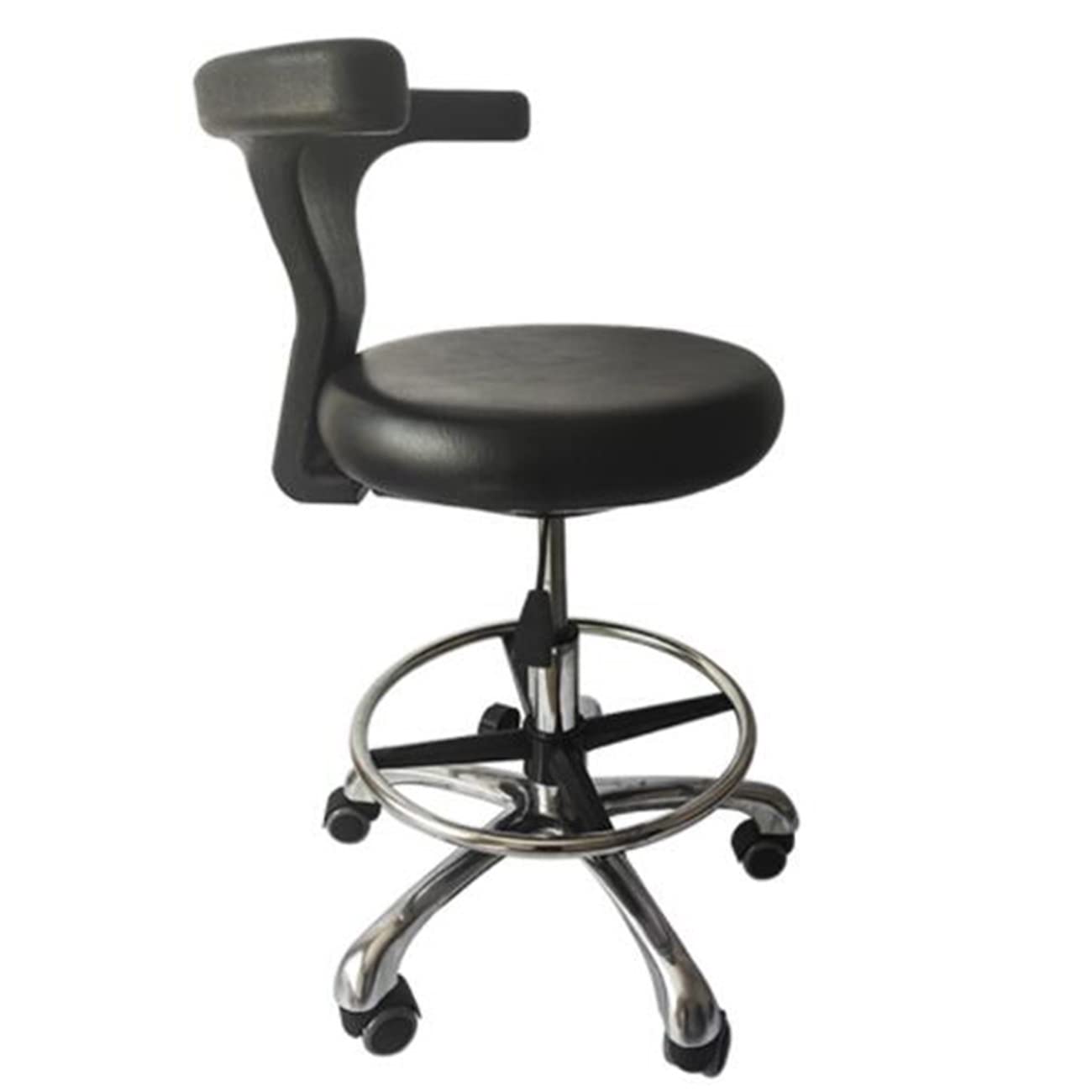 GUNEL Medical Dental Rolling Stool with Backrest, Ergonomic Dentist Chair Lab Seats Adjustable 360 Degree Swivel PU Leather Lift Chair Assistant Stool Chair (Color : Orange)