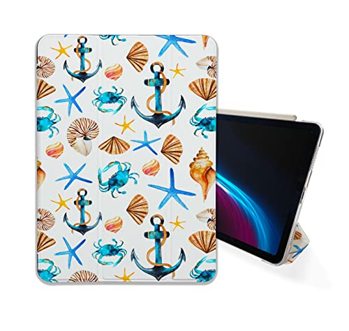 Cute Ocean Sea Shell case Compatible with iPad Mini Air Pro 7.9 8.3 9.7 10.2 10.9 11 12.9 inch Pattern Cover New 2022 2021 Trifold Stand 3 4 5 6 7 8 9 Generation 532 (9.7" 5/6 gen)