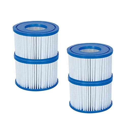 Bestway 4 Pack Coleman Type VI Spa Filter Cartridge for Lay-Z-Spa 58323