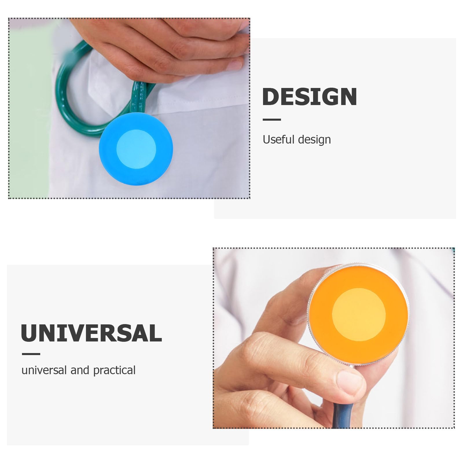 Healvian 16Pcs Covers,Portable Silicone Cover,Silicone Spare Parts, Diaphragm Covers for Doctor, Replacement Parts, Silicone Cover