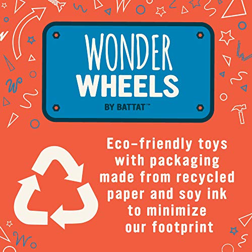 Battat Wonder Wheels 4 X 4 β Blue Off-Road Toy Truck with Spare Tire & Detailed Engine for Toddlers Age 1 & Up β 100% Recyclable