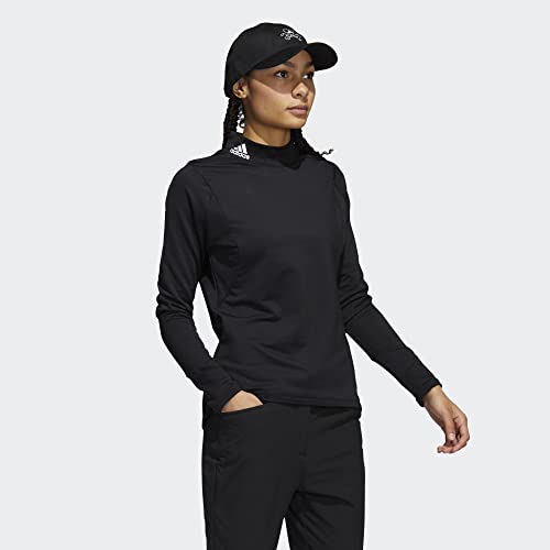 adidas Golf Women's Standard Sport Performance Primegreen Cold.RDY Long Sleeve Mock, Black, XS