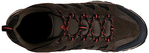 Columbia Mens Crestwood Hiking Shoe, Camo Brown/Heatwave, 12 Wide US