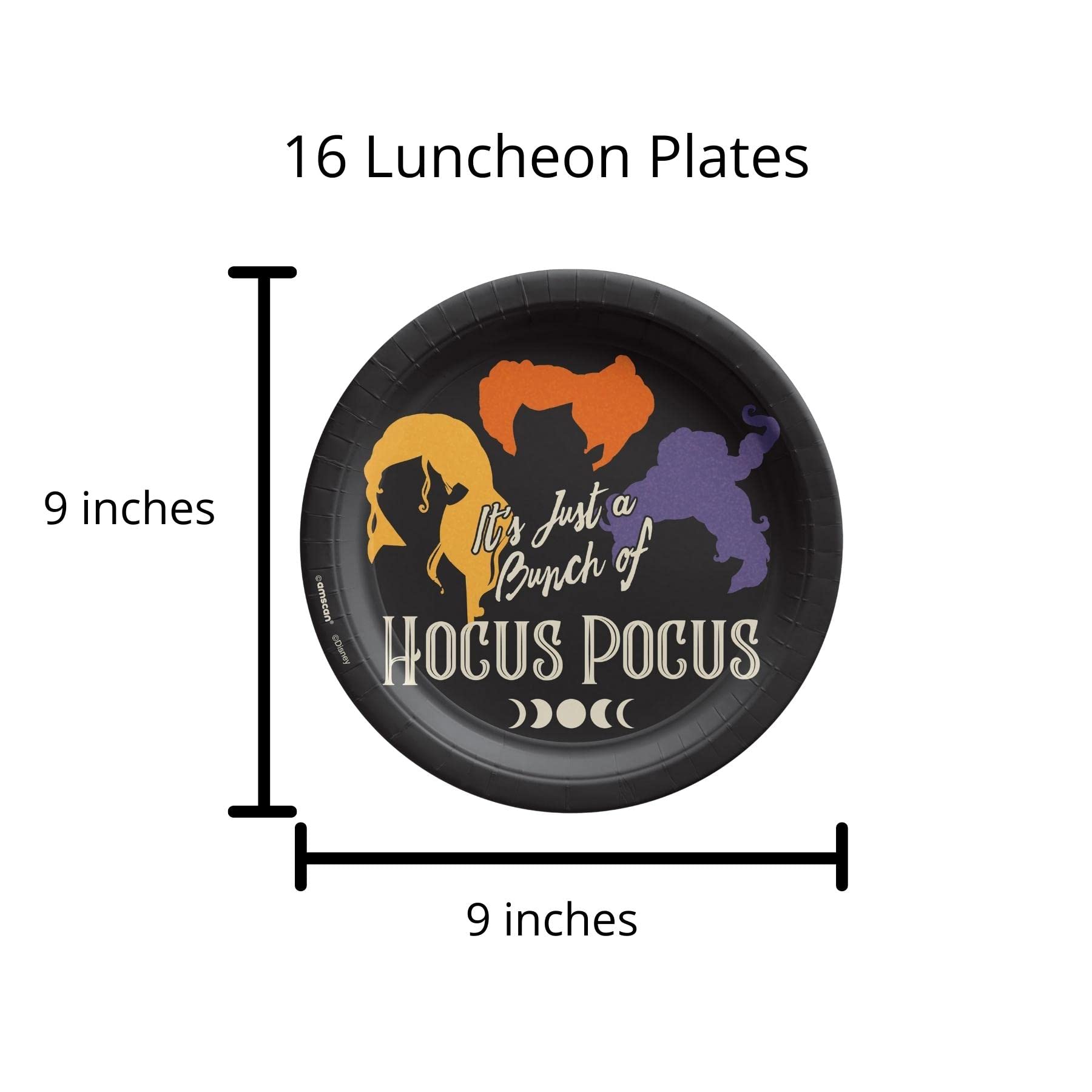 Amscan Hocus Pocus Party Supplies Bundle with 16 Plates and Napkins and Balloon