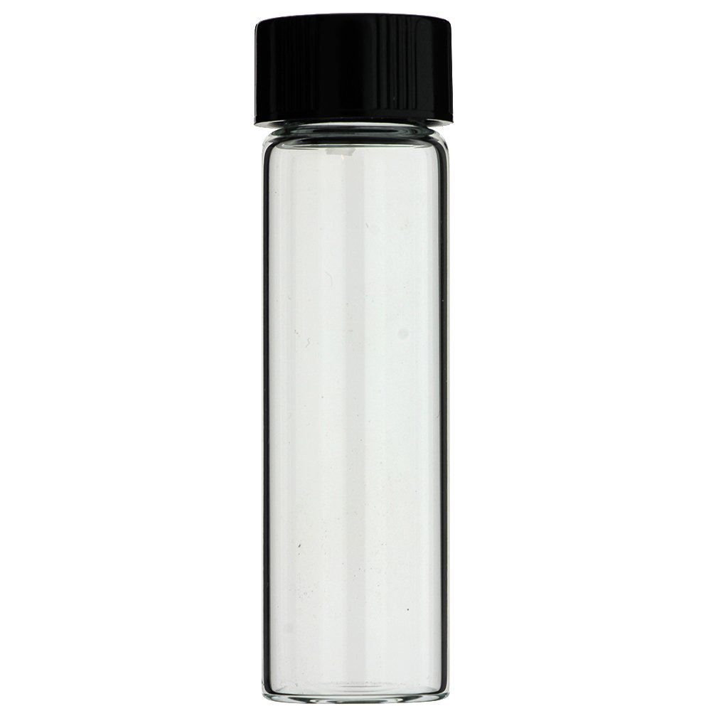 Made in USA 6 Pack 8 DRAM 30 ml 1 oz Clear Glass Vials with Phenolic Screw Caps (Storage Cosmetics Oils Perfumes Spices Specimen)