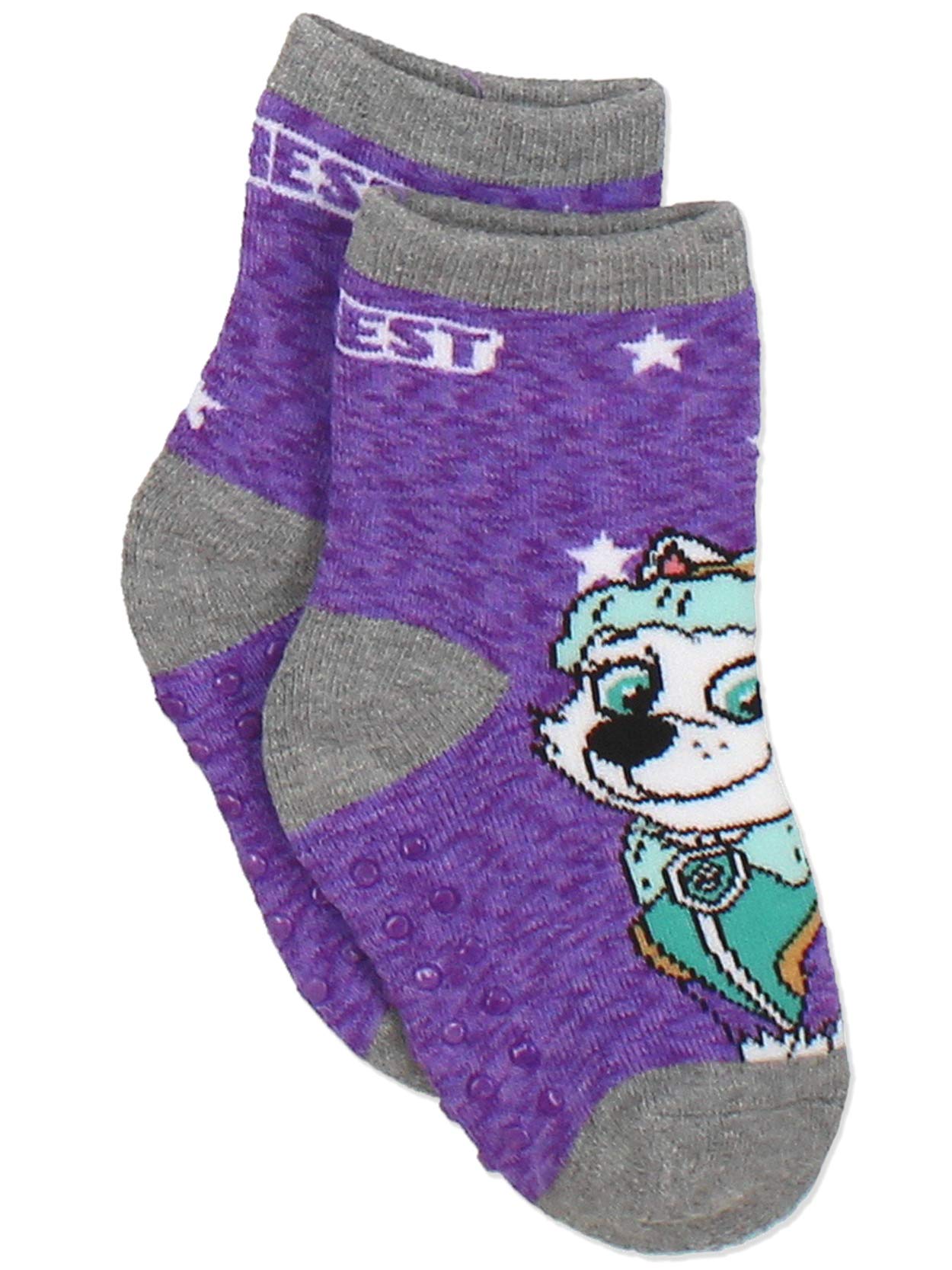 Paw Patrol Boys Girls 7 pack Socks with Grippers (Shoe: 7-10 (Sock:4-6), Grey/Multi)