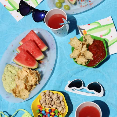 Jarratt Industries Fiesta Taco Serving Plastic Plates Set, Serving Trays with Stand Up Holder for Soft and Hard Shell Tacos, Use for Taco Nights and Bar, Microwave Safe, Set of 4