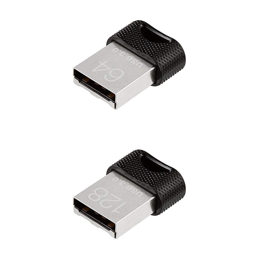 PNY Elite-X Fit 64GB 200MB/sec USB 3.0 Flash Drive (P-FDI64GEXFIT-GE) with PNY Elite-X Fit 128GB USB 3.0 Flash Drive