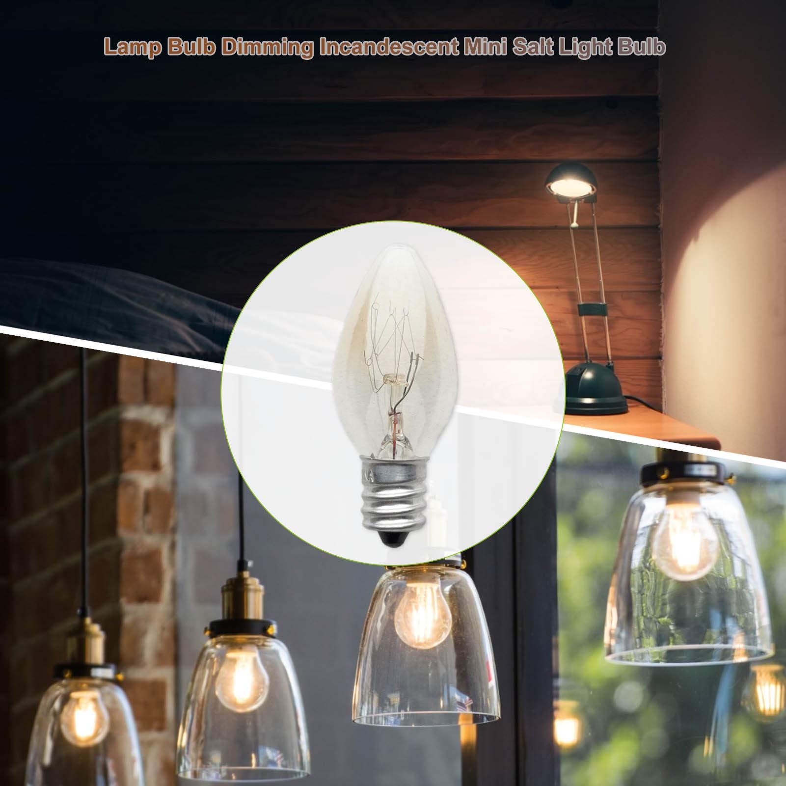 MMBGJKG 40W Incandescent Torpedo Tip Chandelier, Incandescent Clear Dimmable Light Bulbs and Medium E26 Candelabra Base,Transparent Candle Light Bulbs for Chandeliers, Ceiling Fan Lights (6)