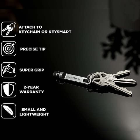 KeySmart NanoStylus β Mini Keyring Stylus Ergonomic, Portable and Precise Keychain Stylus Pen for Touch Screens