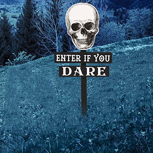 Halloween Yard Sign Outdoor Statues Silhouette Skull Head Yard Signs Outdoor Decorations Stakes Decor Garden Garden Stakes Halloween Yard Art Props Scary Holiday Home Yard Party Supplies