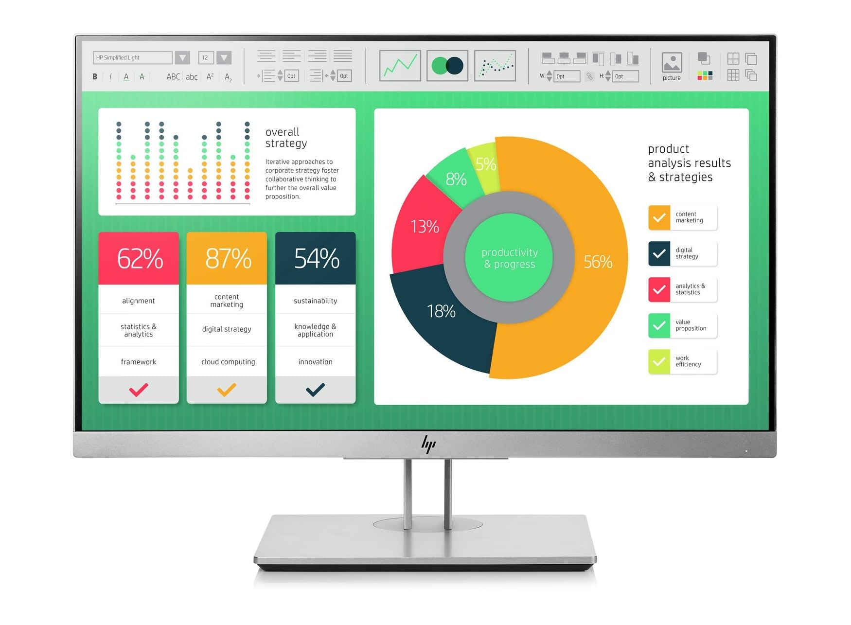 HP EliteDisplay E223 54,6 cm (21.5") 1920 x 1080 Pixel Full HD LED Piatto Nero, Argento