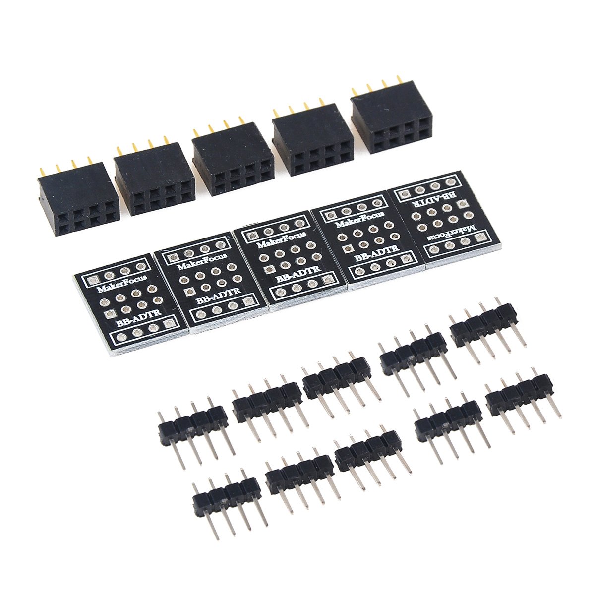 MakerFocus 5pcs NRF24L01+ Adapter ESP8266 ESP-01 Adapter Module for NRF24L01+ 2.4GHZ Wireless Transceiver Module and ESP8266 ESP-01 WiFi Module