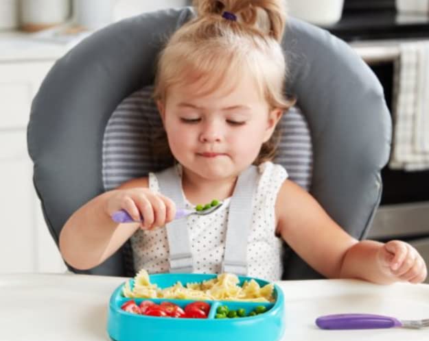 NUK Kiddy Cutlery Spoons, 3 Pack, 18+ Months Purple & Green (Purple & Green)