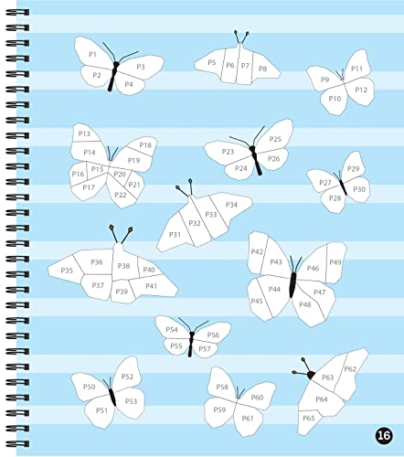 Brain Games - Sticker by Number: Butterflies (28 Images to Sticker)