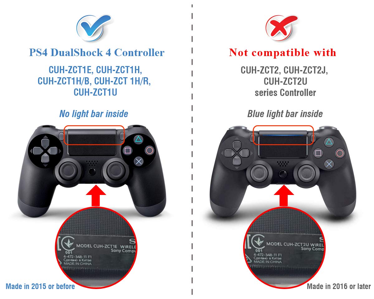ElecGear 1PC Replacement Battery Pack for PS4 Controller V1-3, 1500mAh Li-ion Rechargeable Battery for PlayStation 4 DualShock CUH-ZCT1 Series LIP1522 with Big Plug, Repair Tool Kit Included