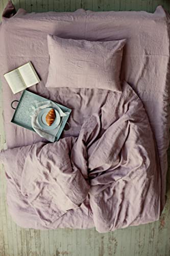 Merryfeel Linen Pillowcase,100% Linen Extra Pillow Covers - Set of 2