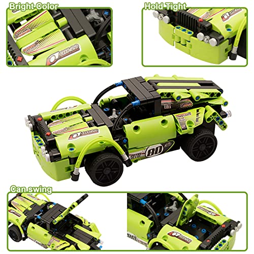 GAMZOO STEM Building Toys for Kids with 2-in-1 Remote Control Racer Snap Together Engineering Kits Early Learning Racecar Building Blocks and Off-Road Best Gift for 6 7 8 and 9+Year Old Boys and Girls