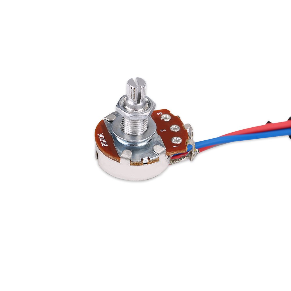 Electric Guitar Wiring Harness, Guitar Wiring Harness Kit 1 Volume 1 Tone 3 Way Toggle Switch 500K for Electric Guitar Electric Guitar Wiring Harness Electric Guitar Wiring Harness
