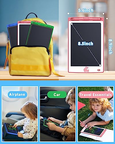BAVEEL 3 Packs LCD Writing Tablets, 8.5 Inch Doodle Board Drawing Pad Toy Birthday Gift for 2 3 4 5 6 Years Old Boys Girls, Kids Toddler Colorful Erasable Reusable