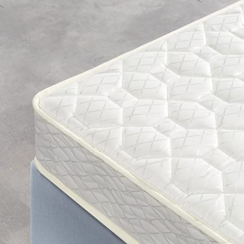 Best Price Mattress 8 Inch Tight Top Innerspring Hybrid Mattress - Comfort Foam Top with Bonnell Spring Base, Twin, White