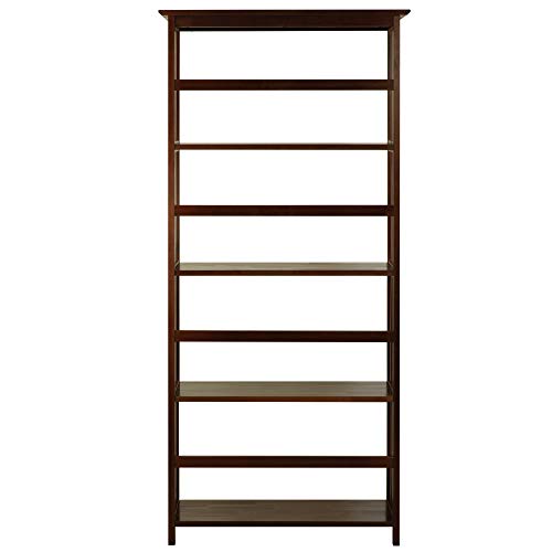 Casual Home Mission Style 5-Shelf Bookcase, Walnut